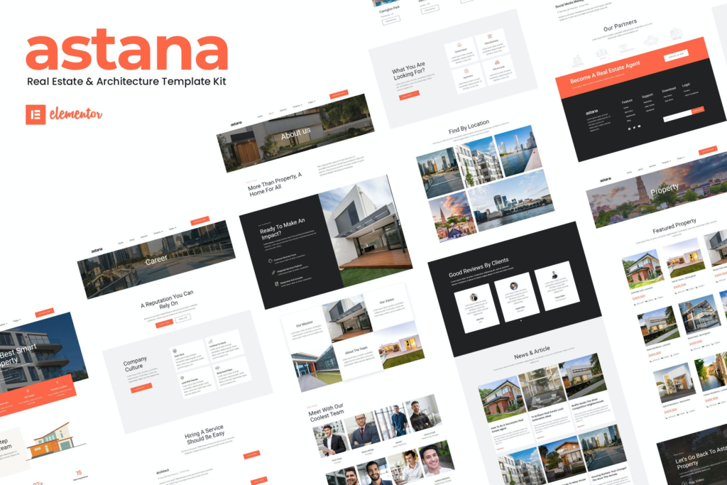 Astana - Real Estate & Architecture Elementor Template Kit Nulled