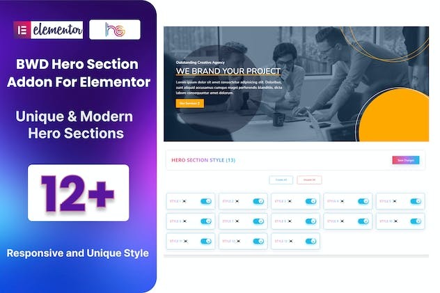 BWD Hero Section Addon For Elementor v1.0 Nulled