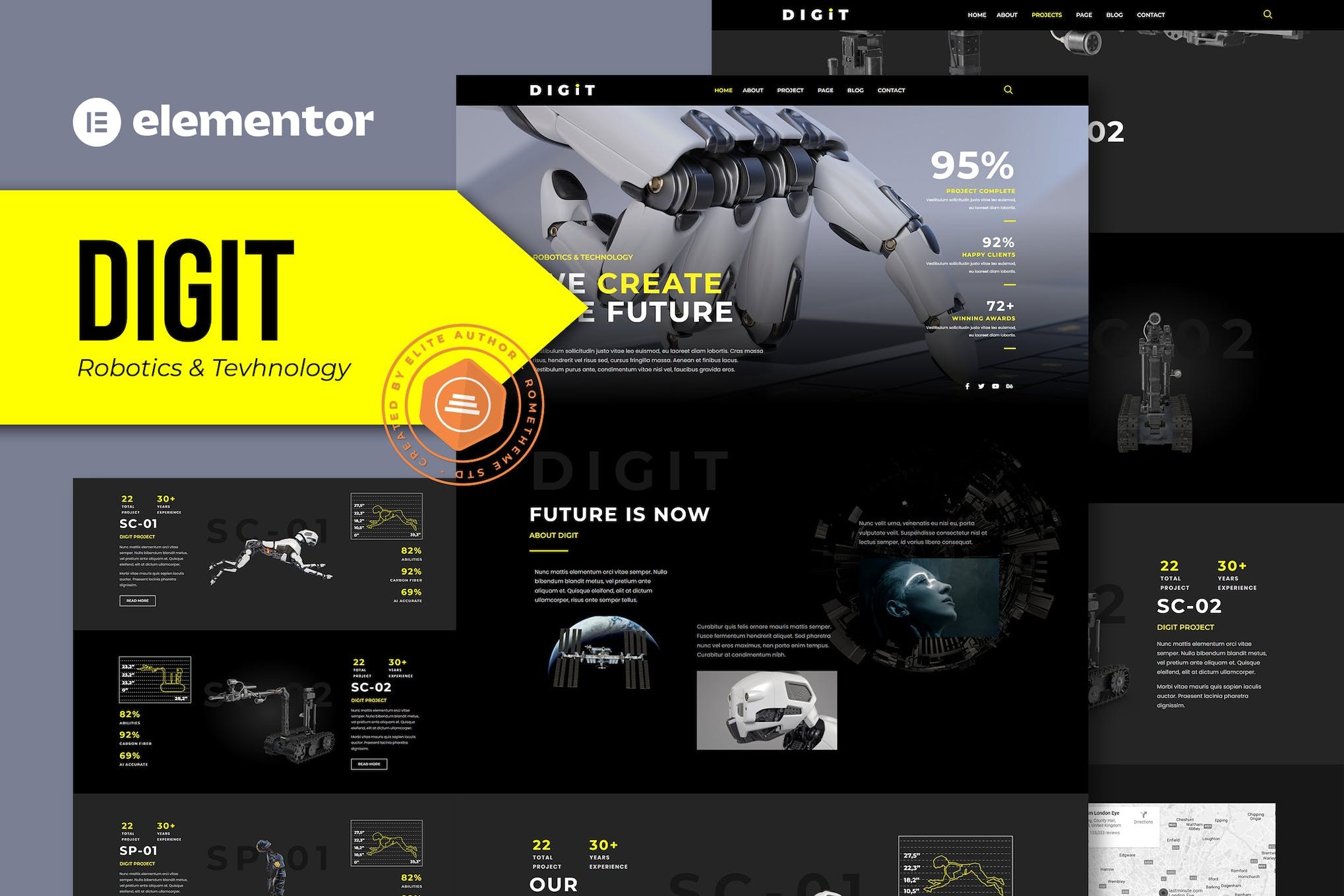 Digit - Robotics & Technology Elementor Template Kit Nulled