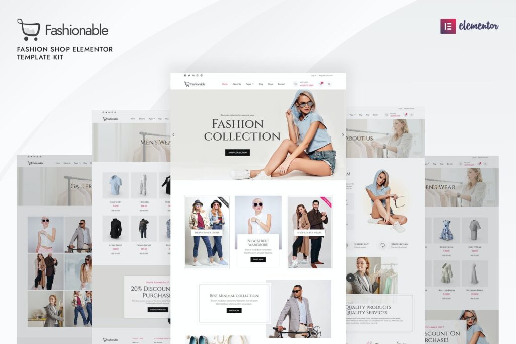 Fashionable - Fashion Shop Elementor Template Kit Nulled