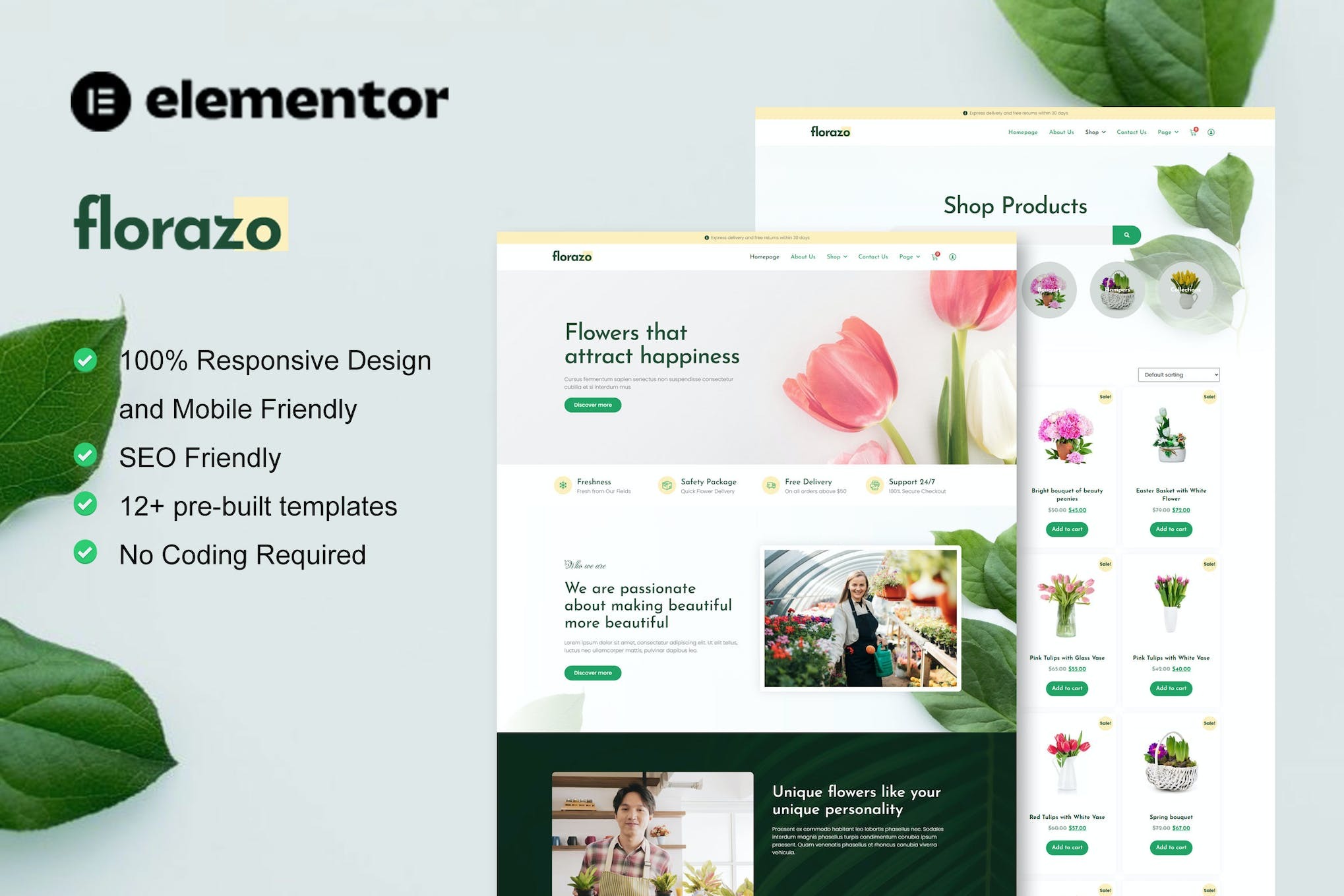 Florazo - WooCommerce Florist & Flower Shop Elementor Template Kit Nulled