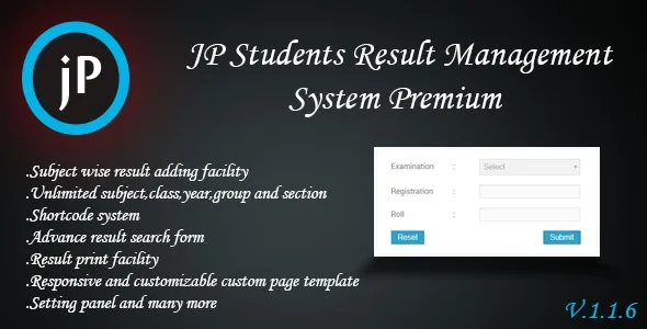 JP Students Result Management System Premium v1.1.7 Nulled