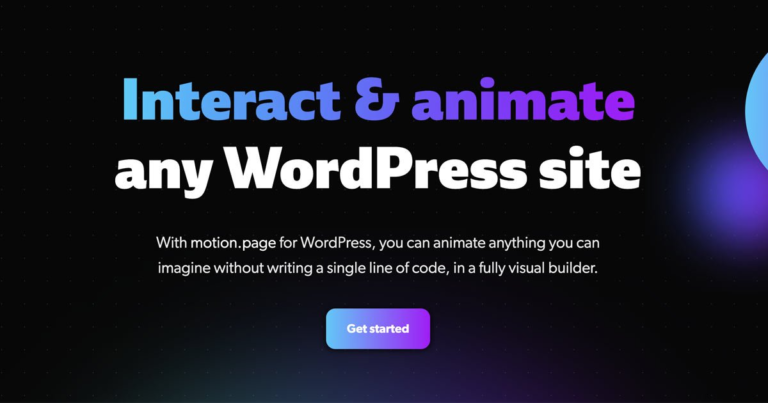 Motion.page v2.1.4 Animation & Interaction WordPress Plugin for Pros Nulled