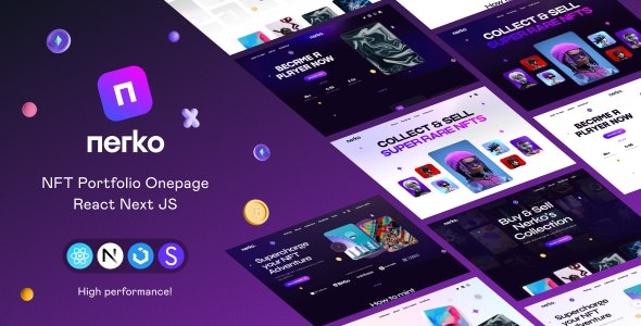 Nerko (5 DEC 2023) NFT Portfolio React NextJS Template Nulled