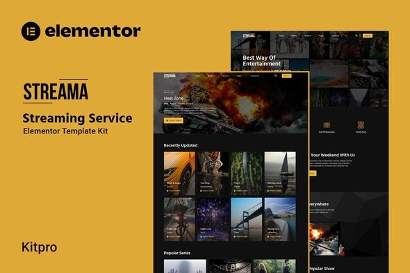 Streama - Streaming Service Elementor Template Kit Nulled
