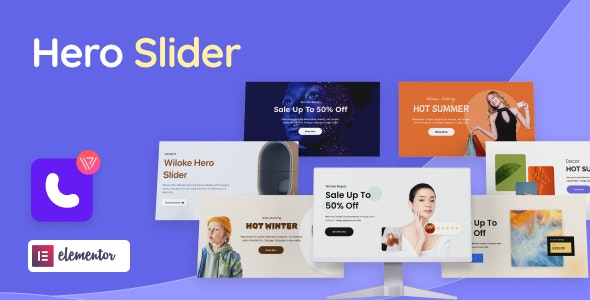 Wiloke Hero Slider Widget for Elementor v1.0.20 Nulled