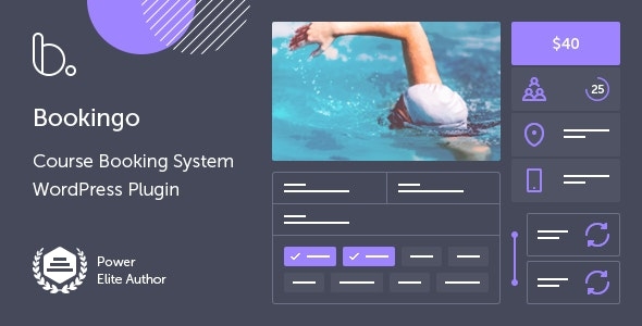 Bookingo v1.6 Course Booking System for WordPress [Activated] Nulled