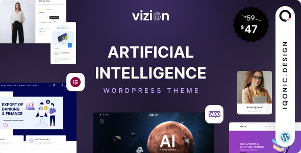 Vizion (v4.1.4) Artificial Intelligence AI WordPress Theme Nulled
