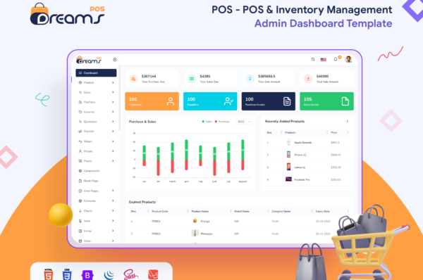 DreamsPOS v2.0.5 (28 February 2024) POS & Inventory Management Admin Dashboard Template (HTML ...
