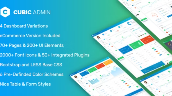 Cubic Admin V10 Dashboard Ui Kit Framework With Frontend Templates Activated Nulled