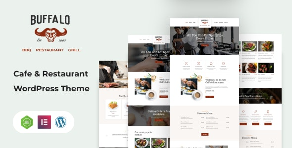 Buffalo (v2.0) Cafe & Restaurant WordPress Theme Nulled